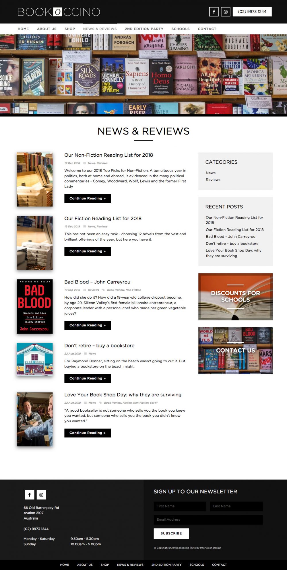 Bookoccino | Intervision Design Avalon Sydney